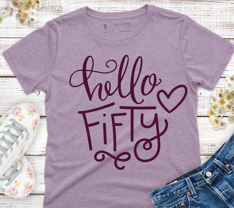 50th Birthday SVG // Hello Fifty SVG Hello 50 Svg Mom - Etsy