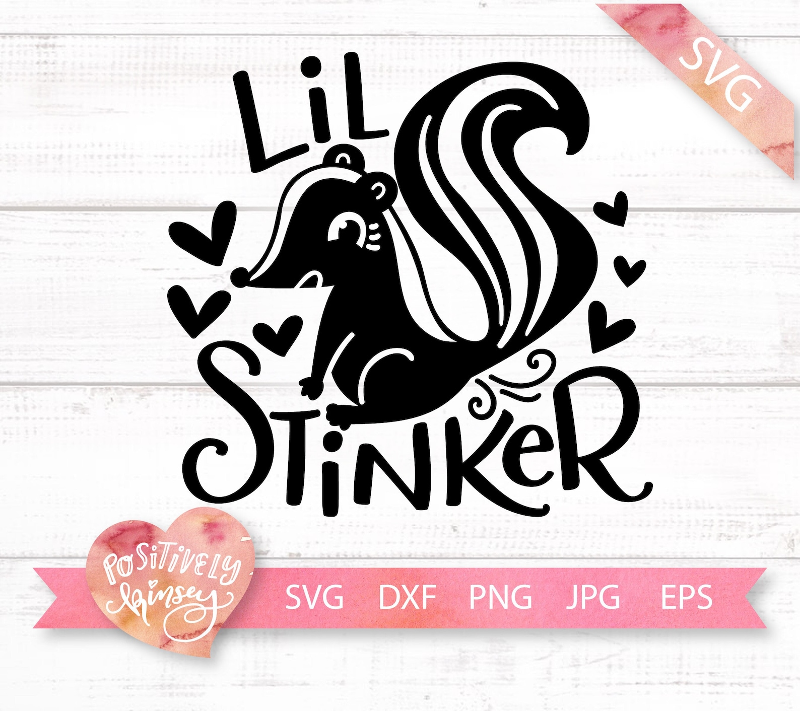 Skunk SVG File Lil Stinker Cute Svg Design for Baby Boys - Etsy