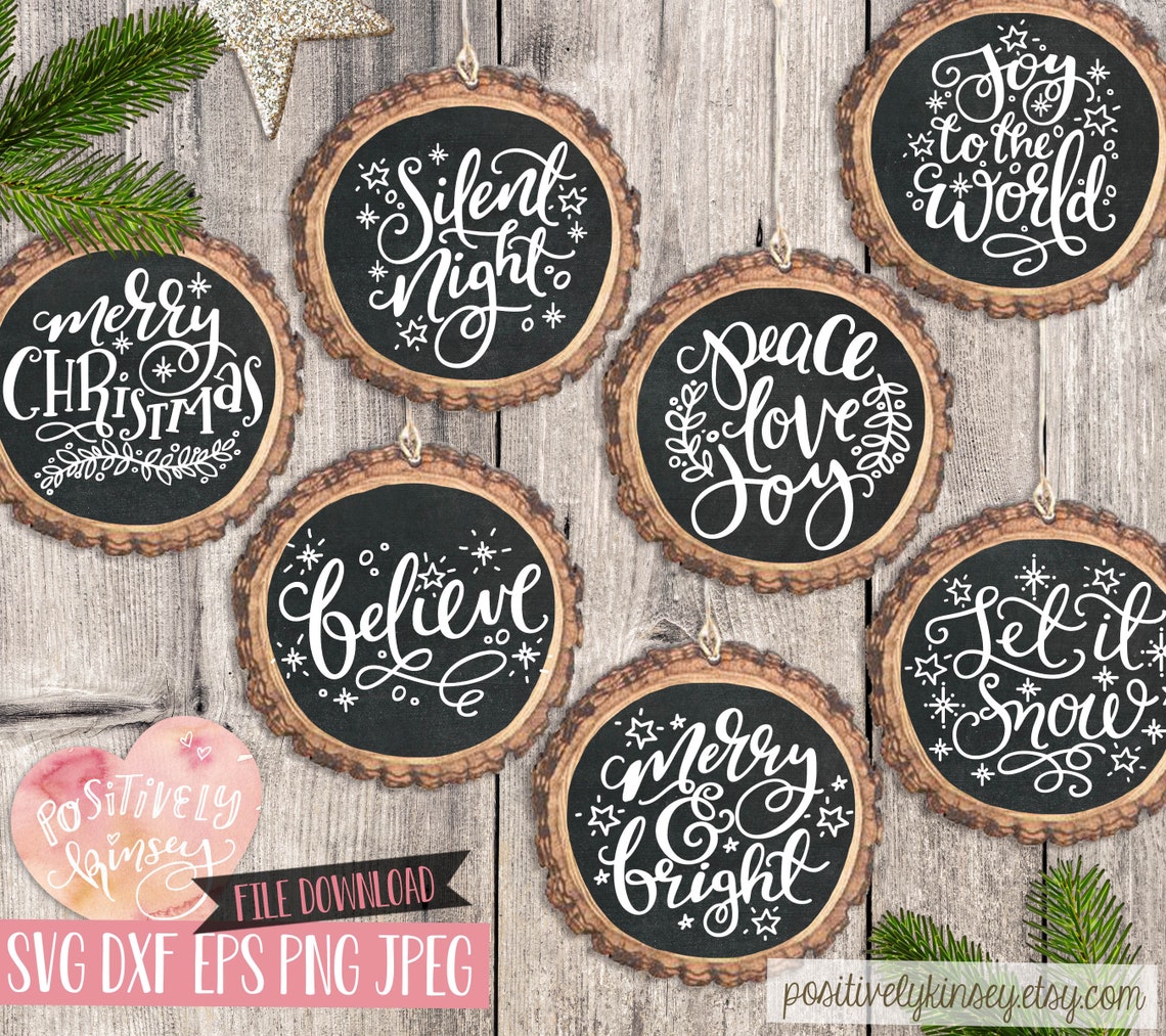 Christmas Ornament SVG Bundle 7 Christmas Svg Files Cute | Etsy