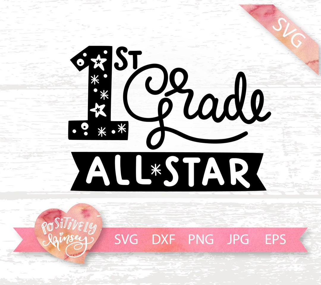 Back to School Svg First Grade All Star 1st Grade Svg First - Etsy