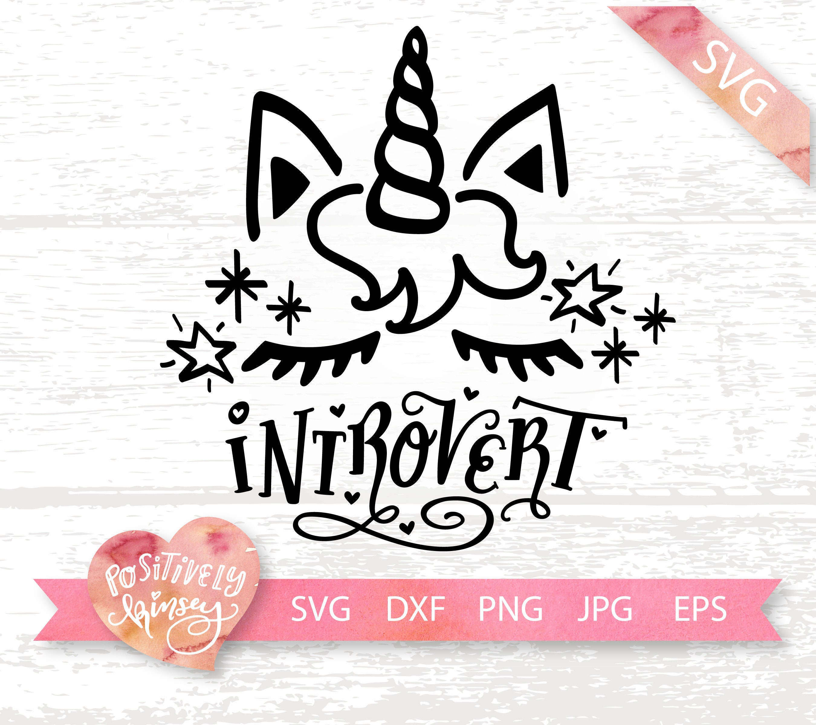 Introvert SVG Unicorn Svg for Introverts Bookish Girls | Etsy