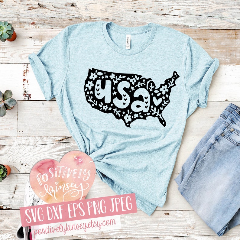 USA SVG America Svg USA Map Svg File Patriotic Svg Fourth | Etsy