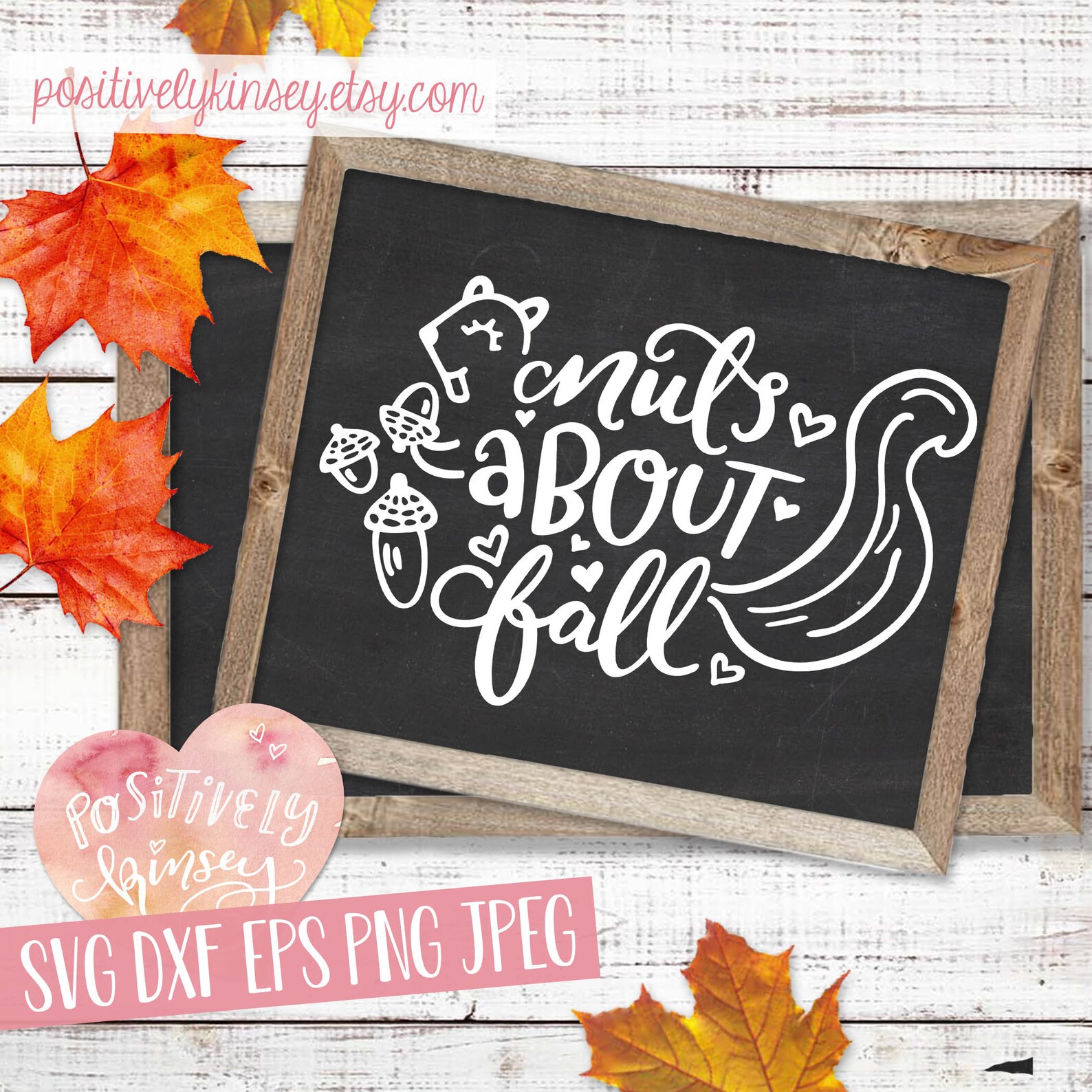 Fall Svg File Nuts About Fall Squirrel Svg Thanksgiving | Etsy
