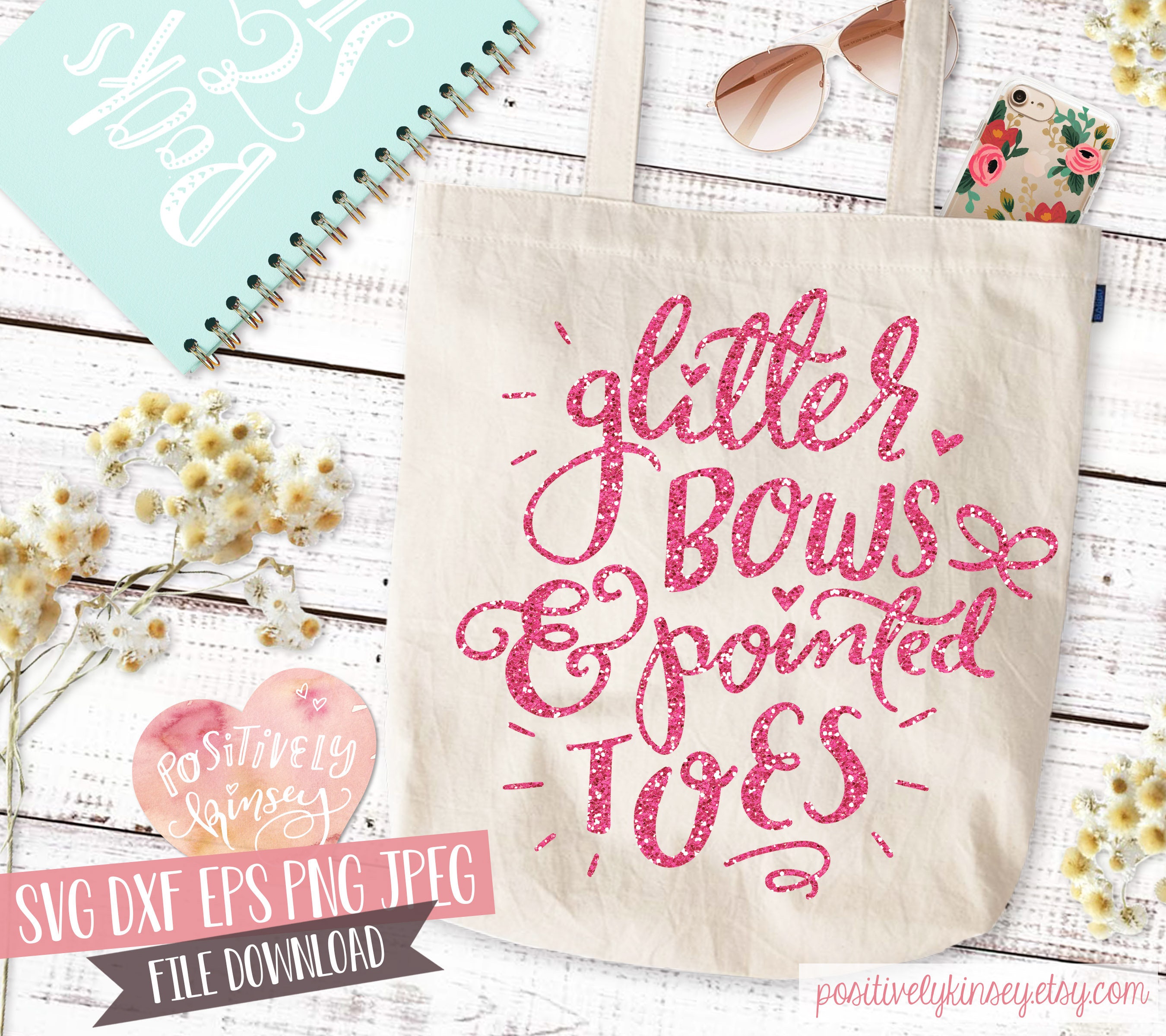 Glitter Bows and Pointed Toes SVG Dance Svg Ballet Svg - Etsy Australia