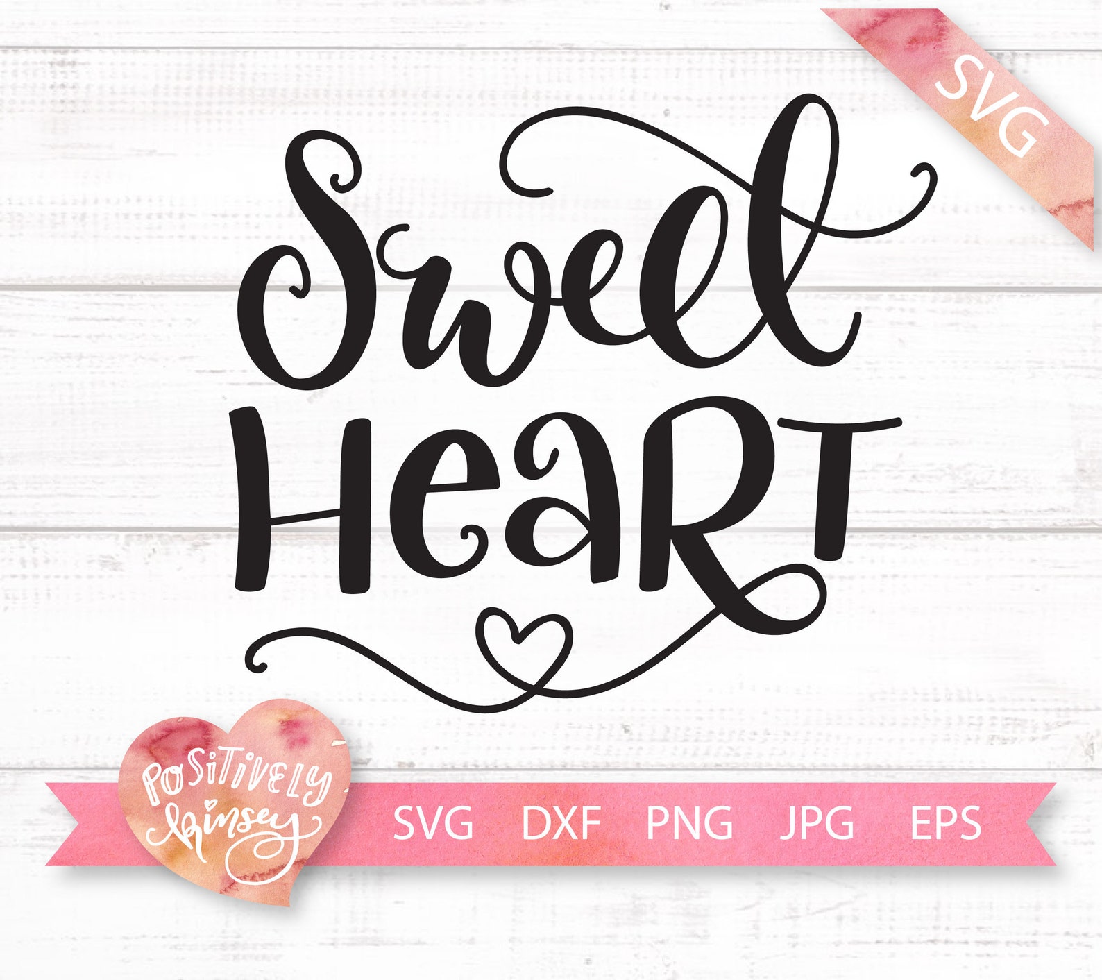 Sweet Heart SVG File for Valentine's Day Sweetheart Svg - Etsy