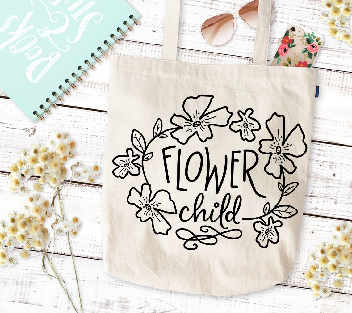 Flower Child SVG Whimsical Flower Svg Quote Cute Kids Svg | Etsy