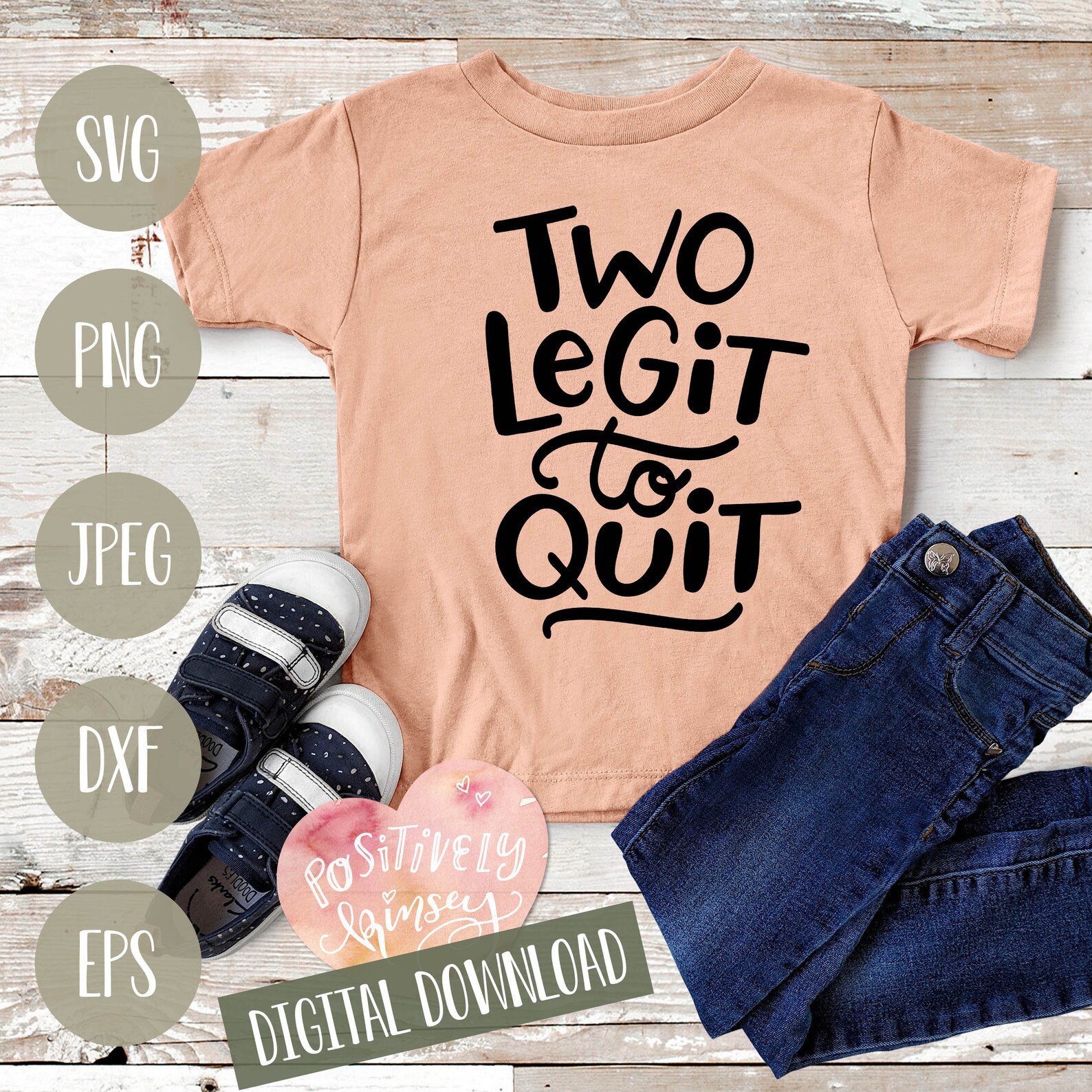 2nd Birthday SVG Two Legit to Quit Toddler Svg Two - Etsy