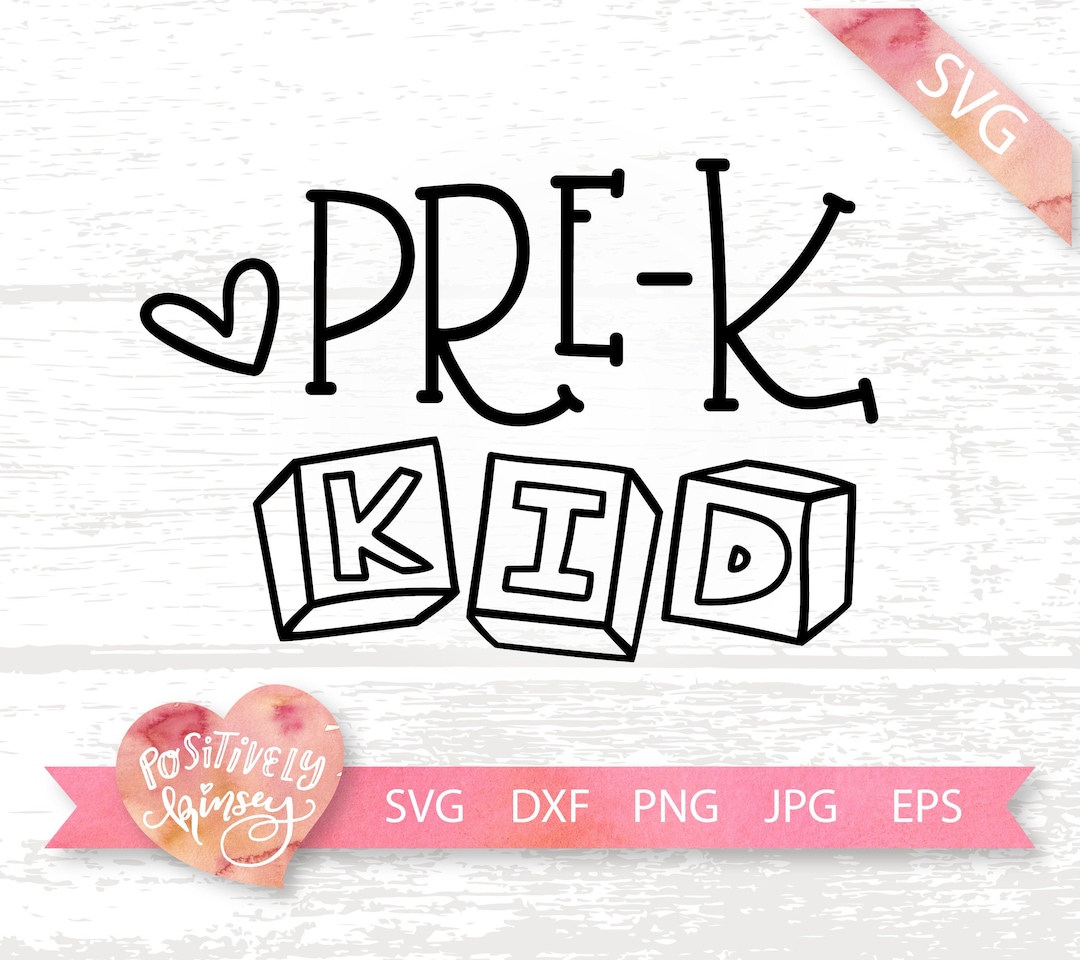 Pre-k SVG File Back to School Svg Pre-k Kid Pre-k Girl Svg - Etsy