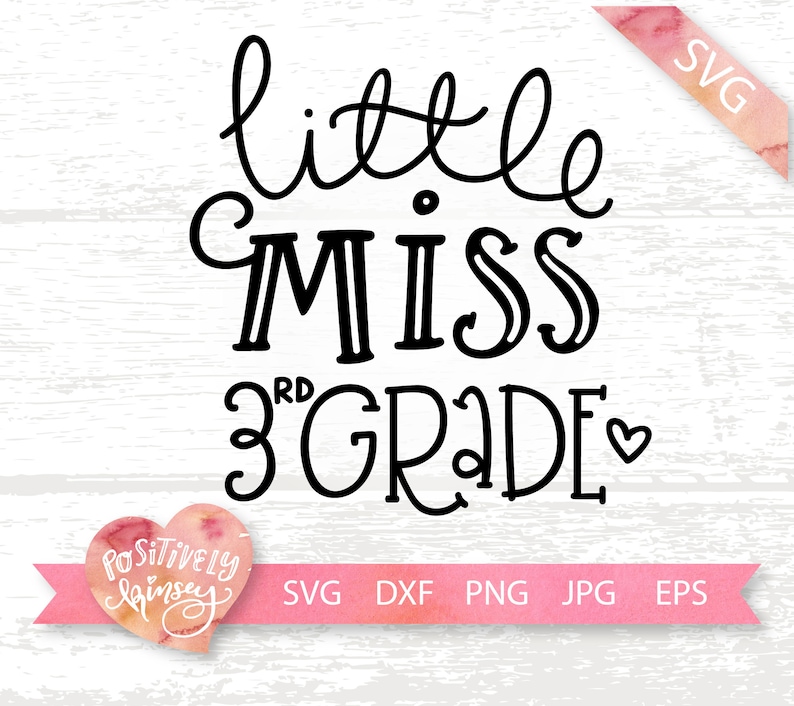 Little Miss Third Grade SVG File Girls Third Grade Svg 3rd | Etsy
