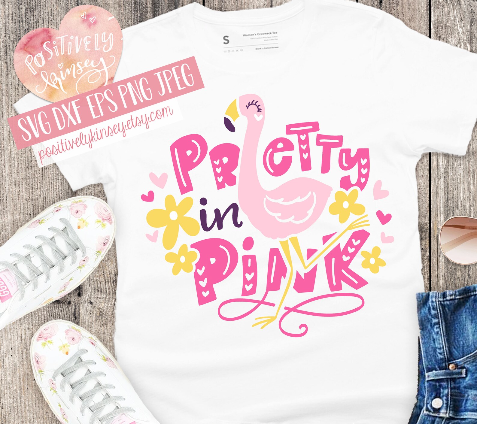 Pretty in Pink SVG Flamingo Svg Layered Cute Shirt Svg for - Etsy