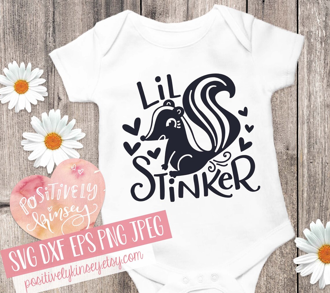 Skunk SVG File Lil Stinker Cute Svg Design for Baby Boys - Etsy