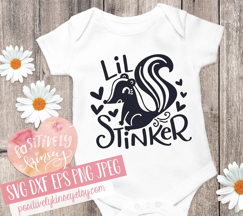 Skunk SVG File Lil Stinker Cute Svg Design for Baby Boys - Etsy