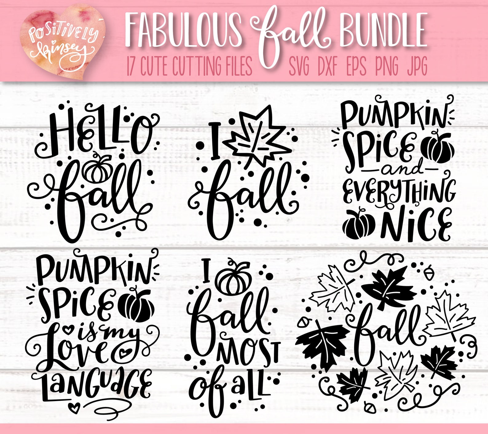 Fall Svg Files Fabulous Fall SVG Bundle Pumpkin Svgs Hello - Etsy