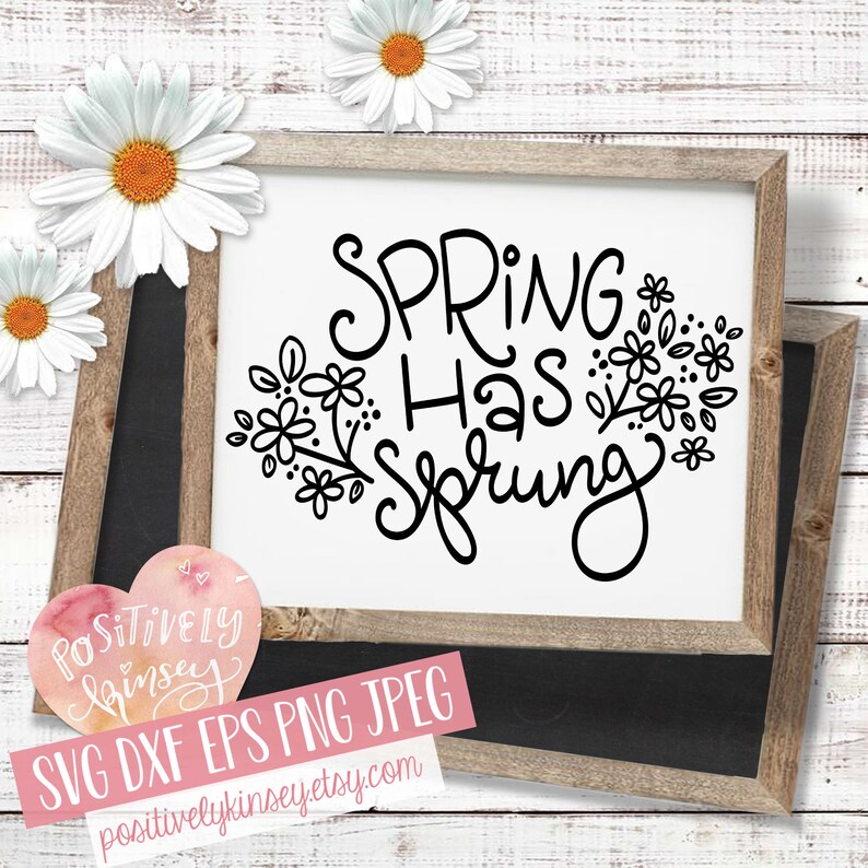 Spring SVG Hand Lettered Svg for Spring Sign Making Spring - Etsy