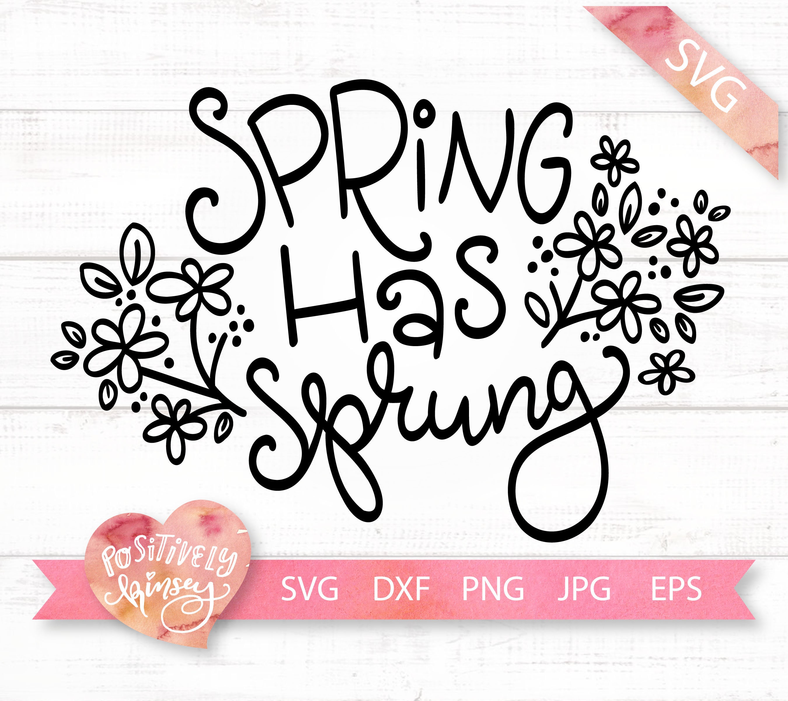 Spring SVG Hand Lettered Svg for Spring Sign Making Spring - Etsy