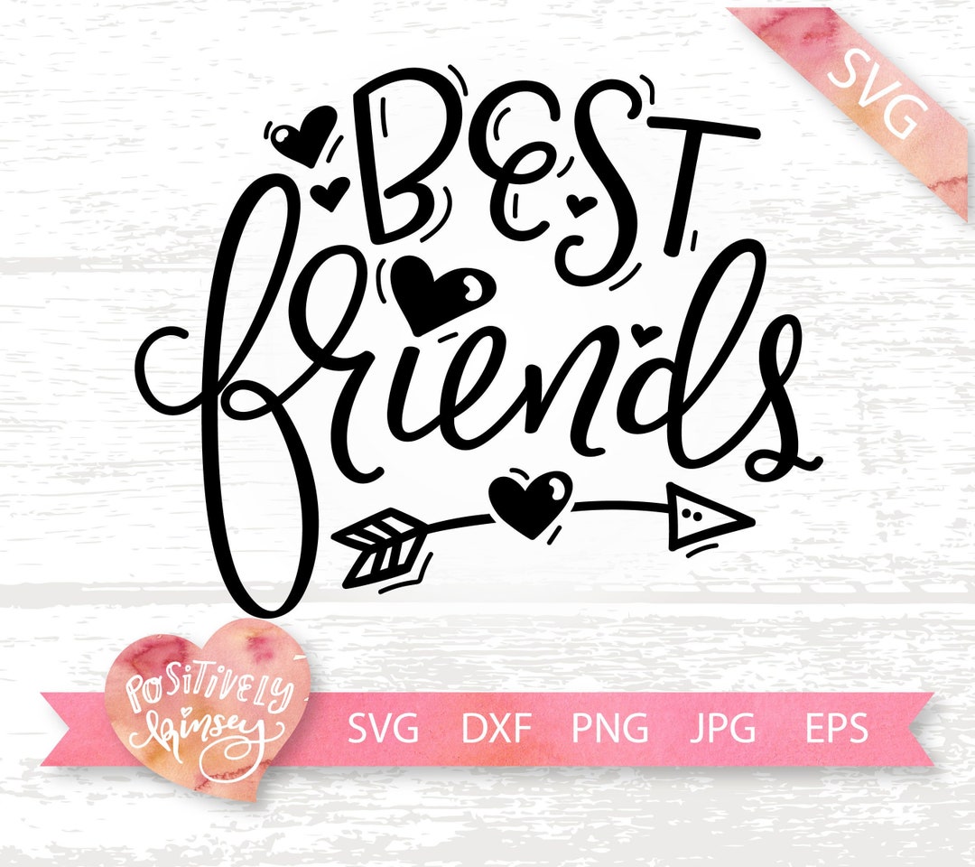 Best Friends SVG, Cute Friend SVG Cut File for Matching Shirts, Best ...