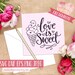 Love is Sweet SVG, Ice Cream Svg, Ice Cream Cone, Cute Valentine's Day ...