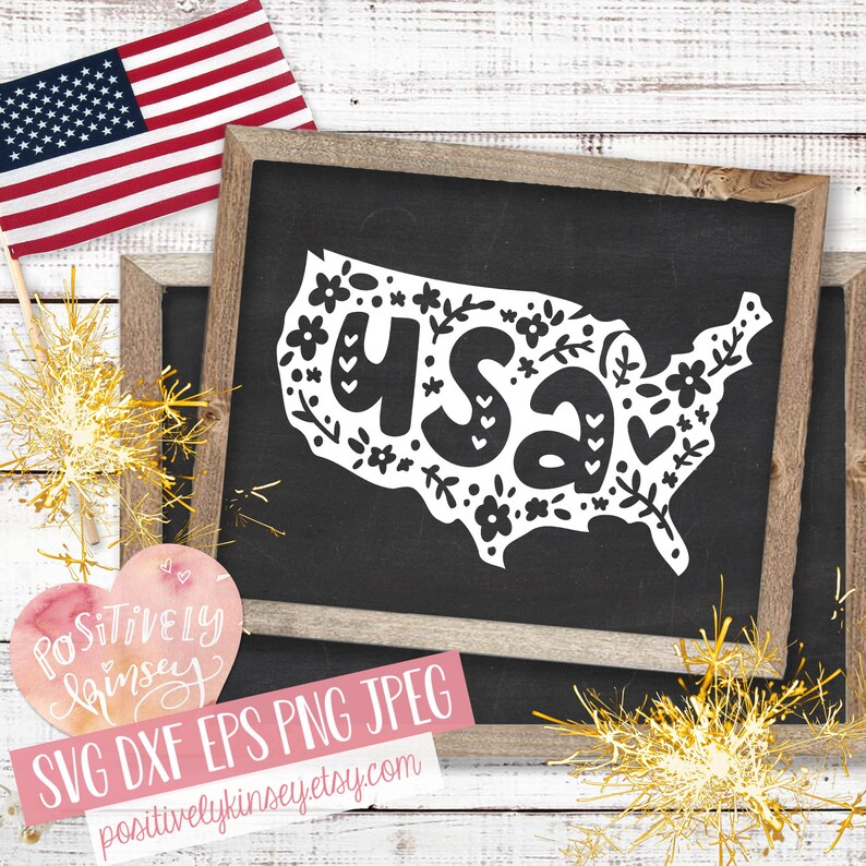 USA SVG America Svg USA Map Svg File Patriotic Svg Fourth | Etsy