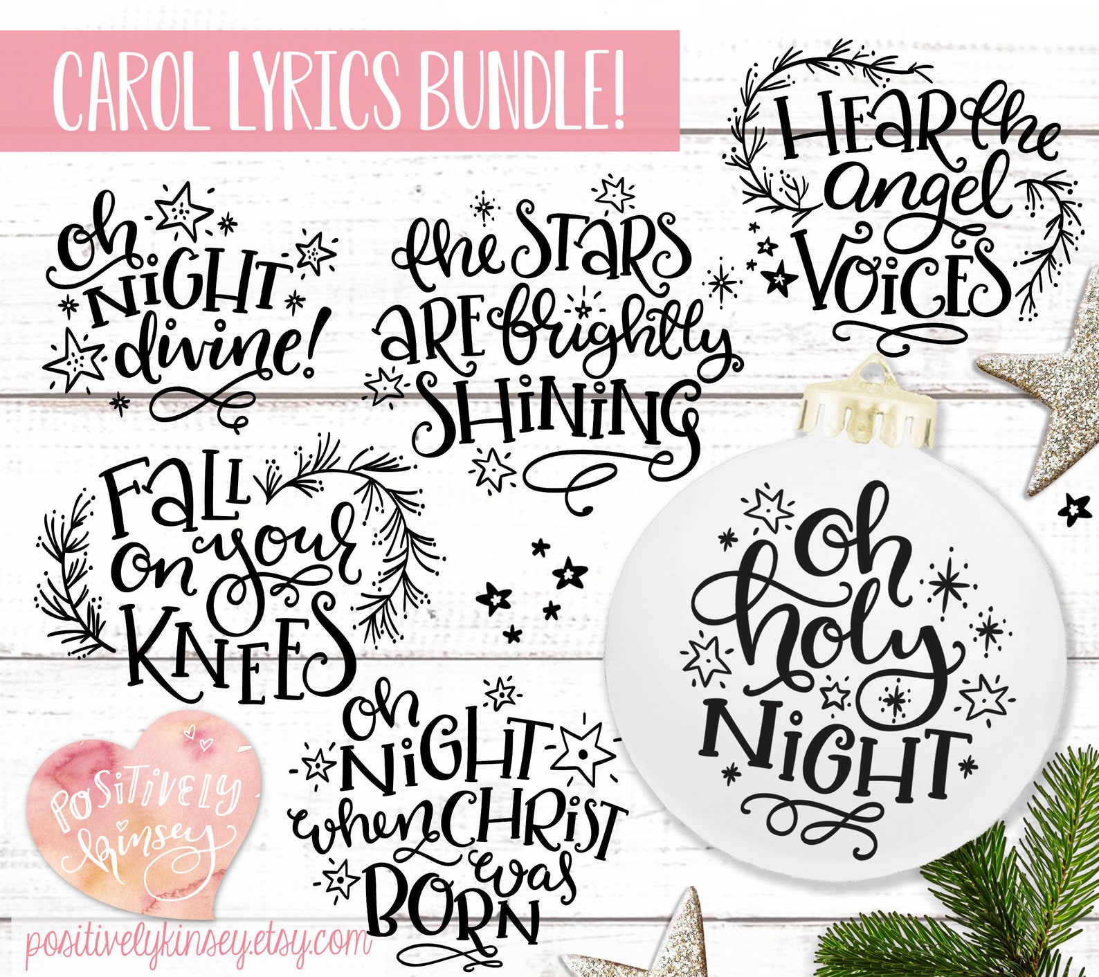 Christmas Carol SVG Bundle 6 Christmas Svg Files for DIY | Etsy