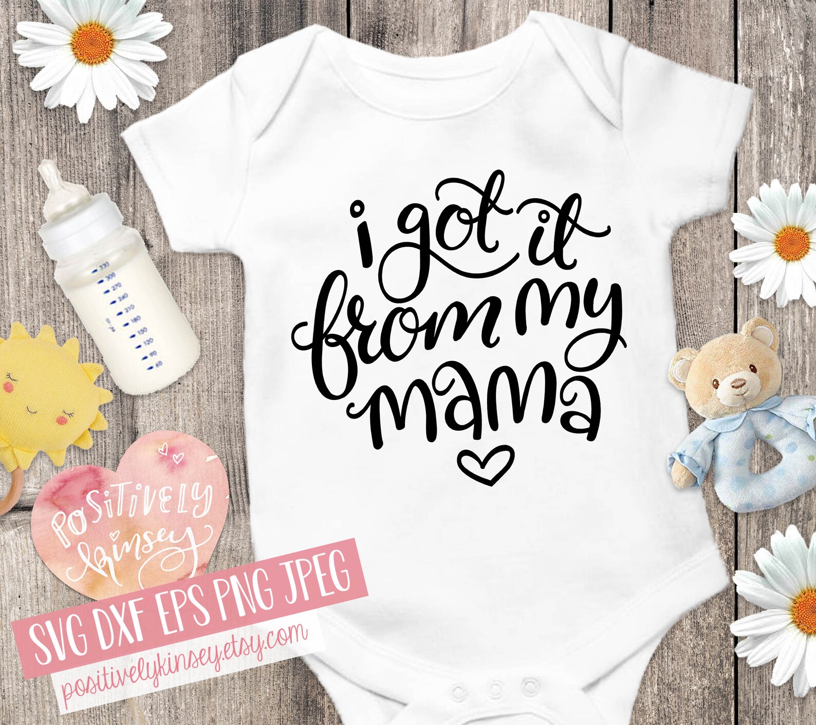 Mother Daughter SVG Set Mommy and Me I Got It From My Mama - Etsy