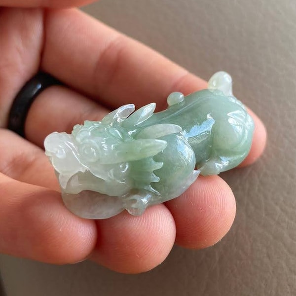 Burmese Jade Pixiu Statues - Etsy