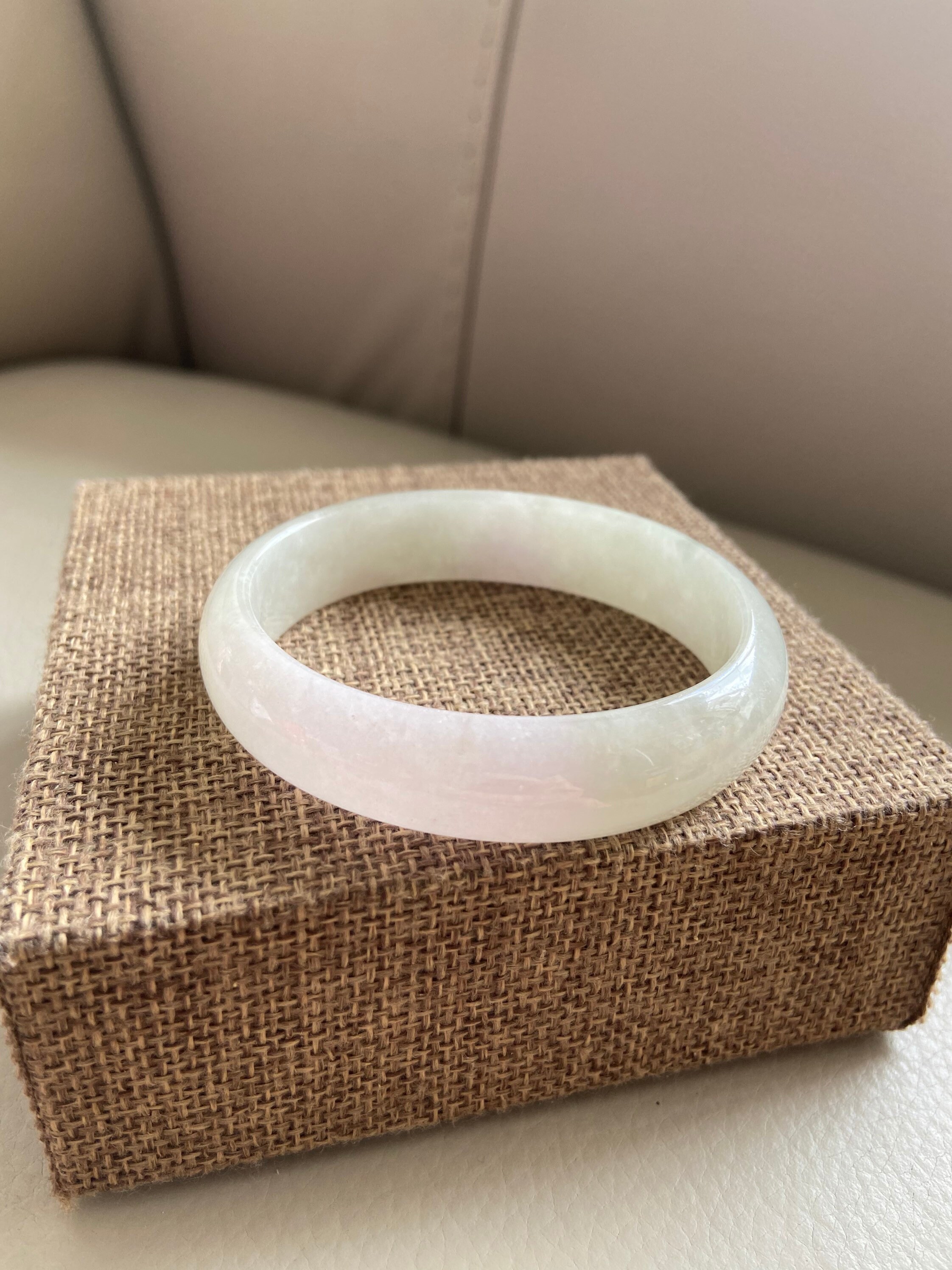 Jade Bangle 53.0mm 2.09 Oval Icy Light Purple Green | Etsy