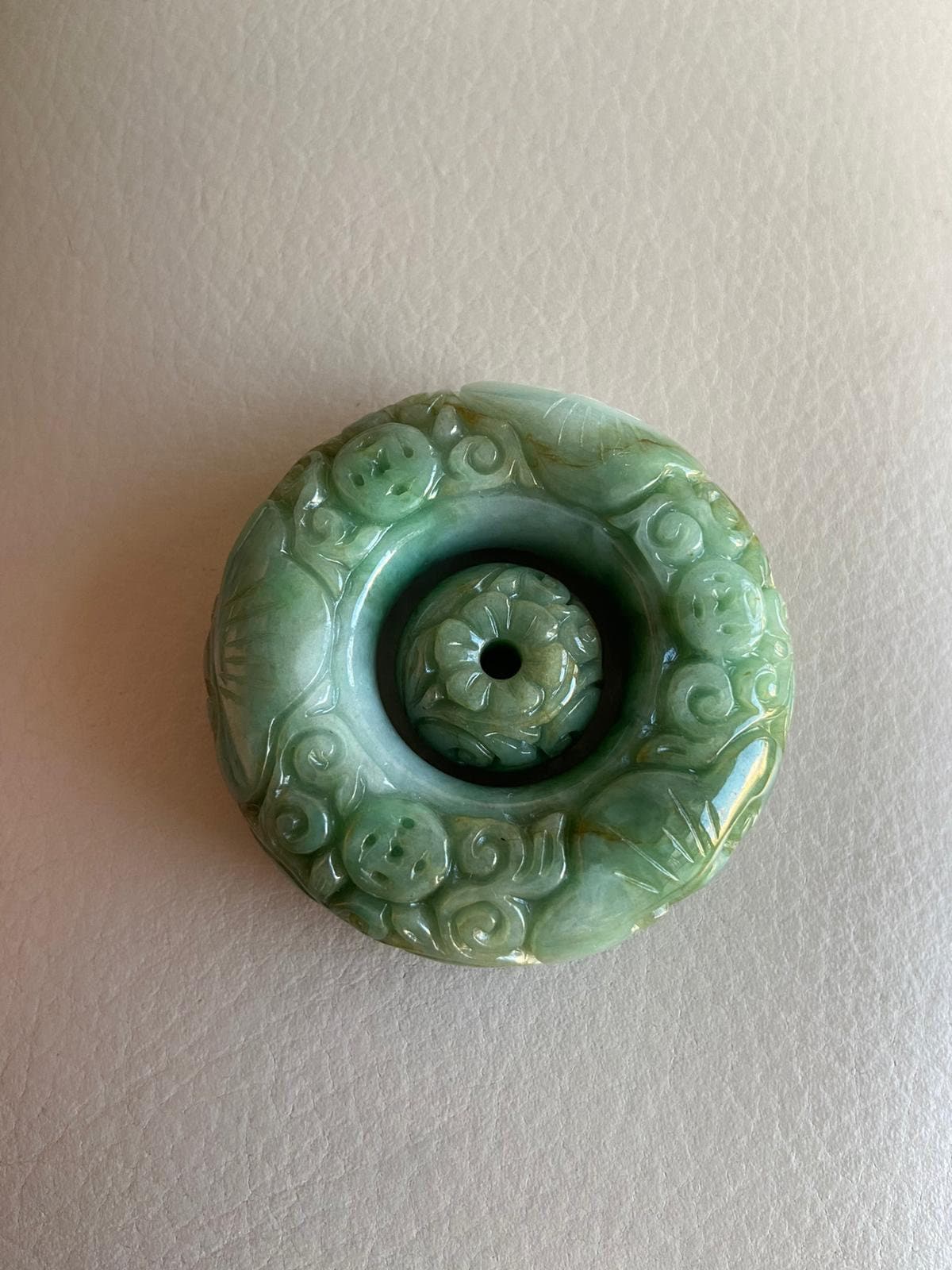 Jadeite Jade Donut Pendant & Jade Bead Green Natural Grade A - Etsy