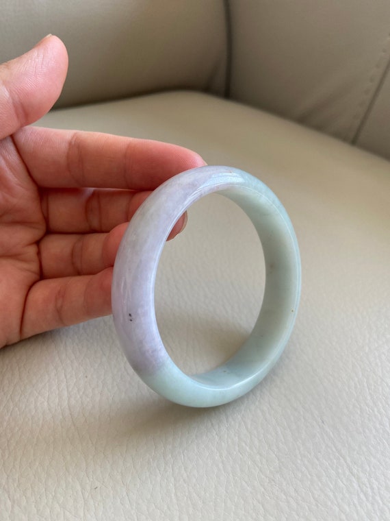 Jade Bangle 56.9mm 2.24 Round Shape Light Lavender & | Etsy UK