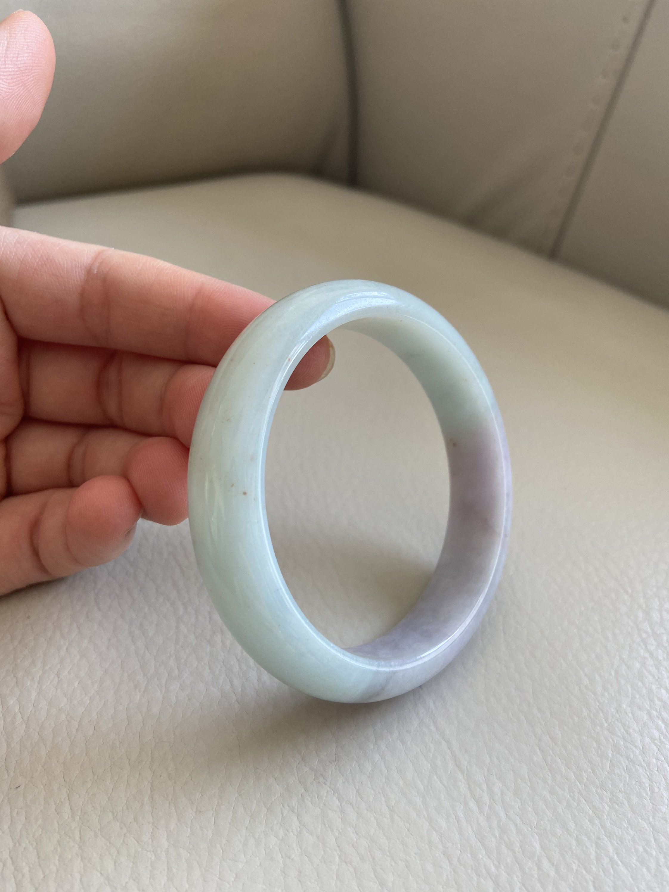 Jade Bangle 56.9mm 2.24 Round Shape Light Lavender & - Etsy UK