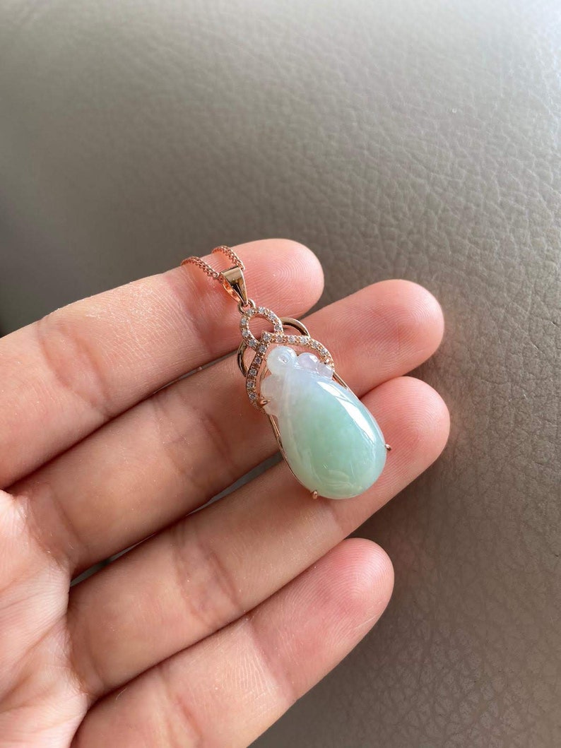Jadeite Jade Peach Pendant Green Natural Grade A Jade - Etsy