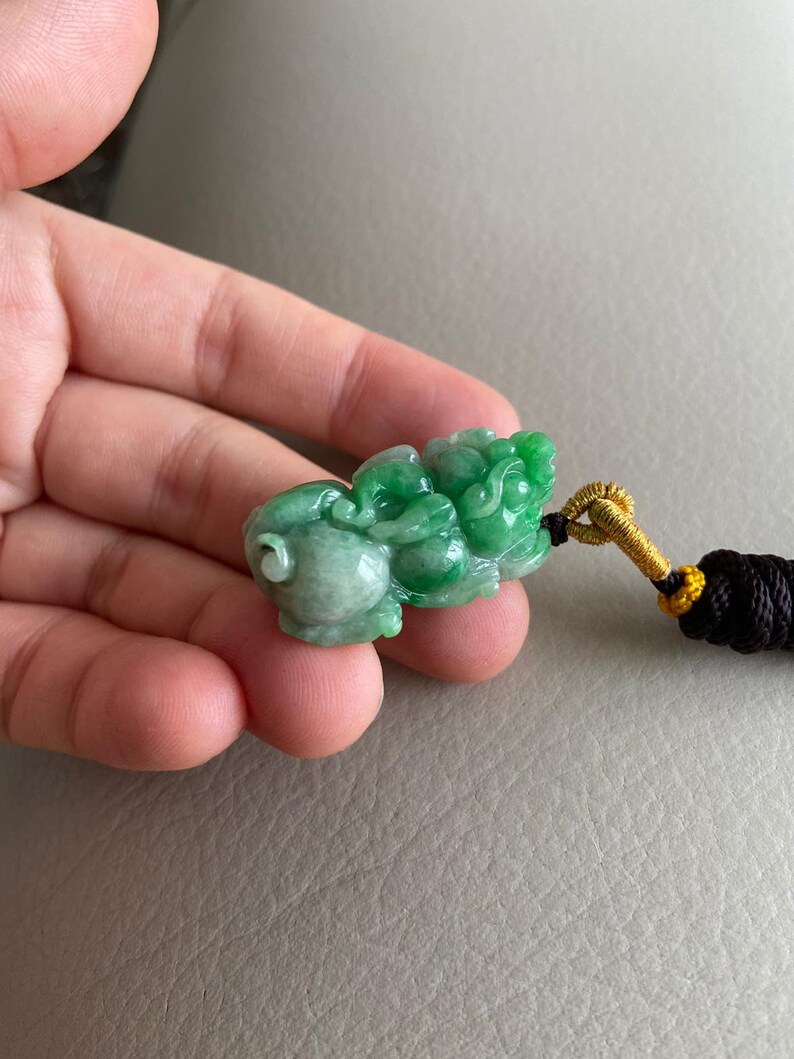 Chinese Pixiu 貔貅 Jadeite Jade Pendant Green Natural Grade | Etsy