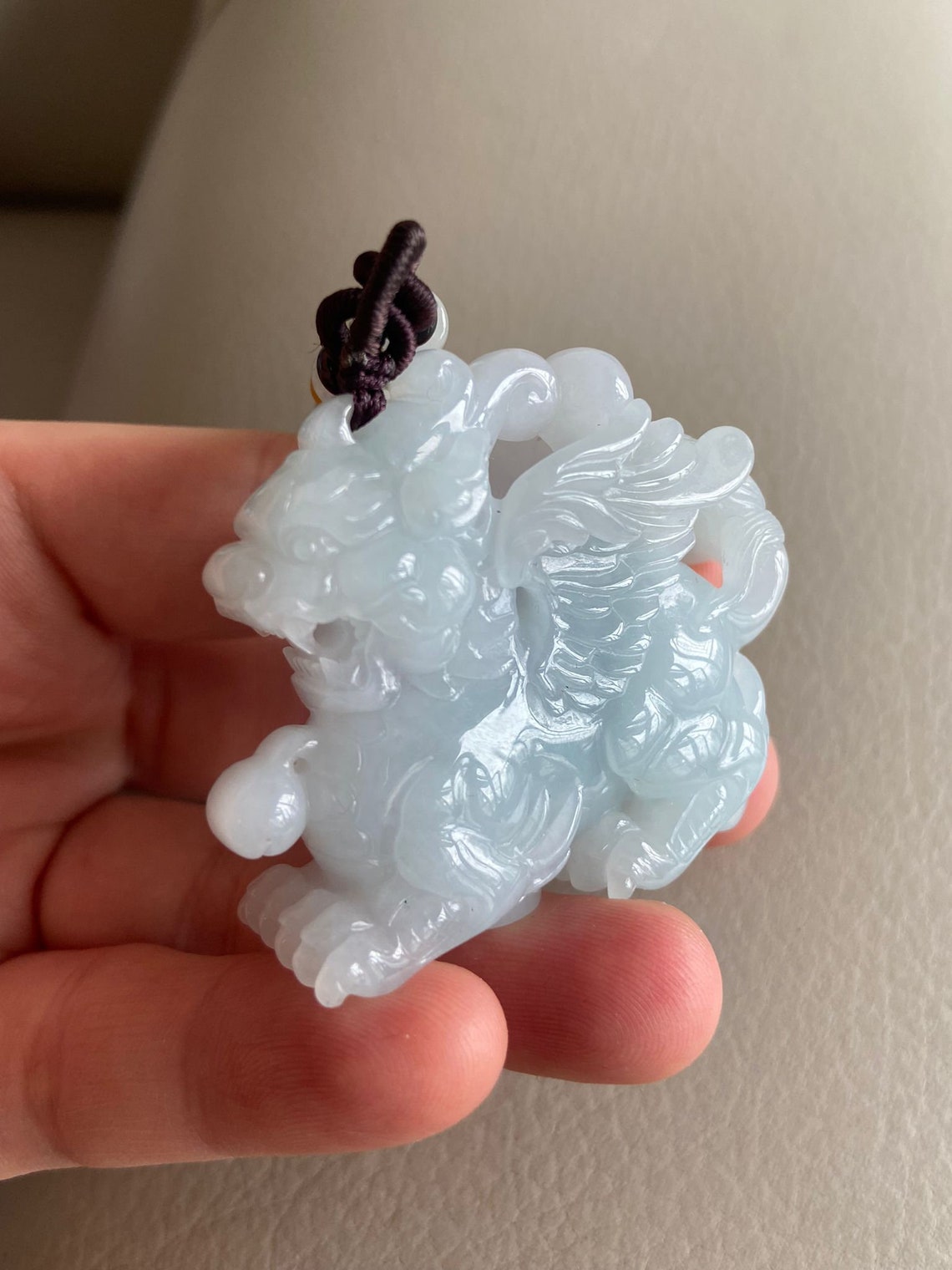 Chinese Pixiu 貔貅 Jadeite Jade Pendant Light Green Natural - Etsy