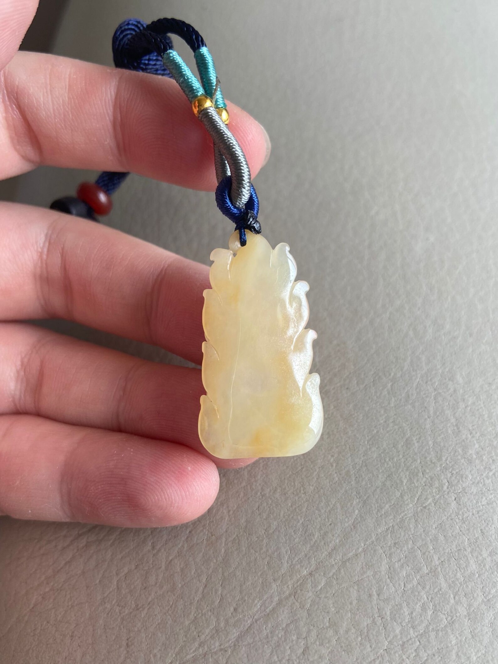 Nine-tailed Fox Jadeite Jade Pendant for Necklace Yellow - Etsy