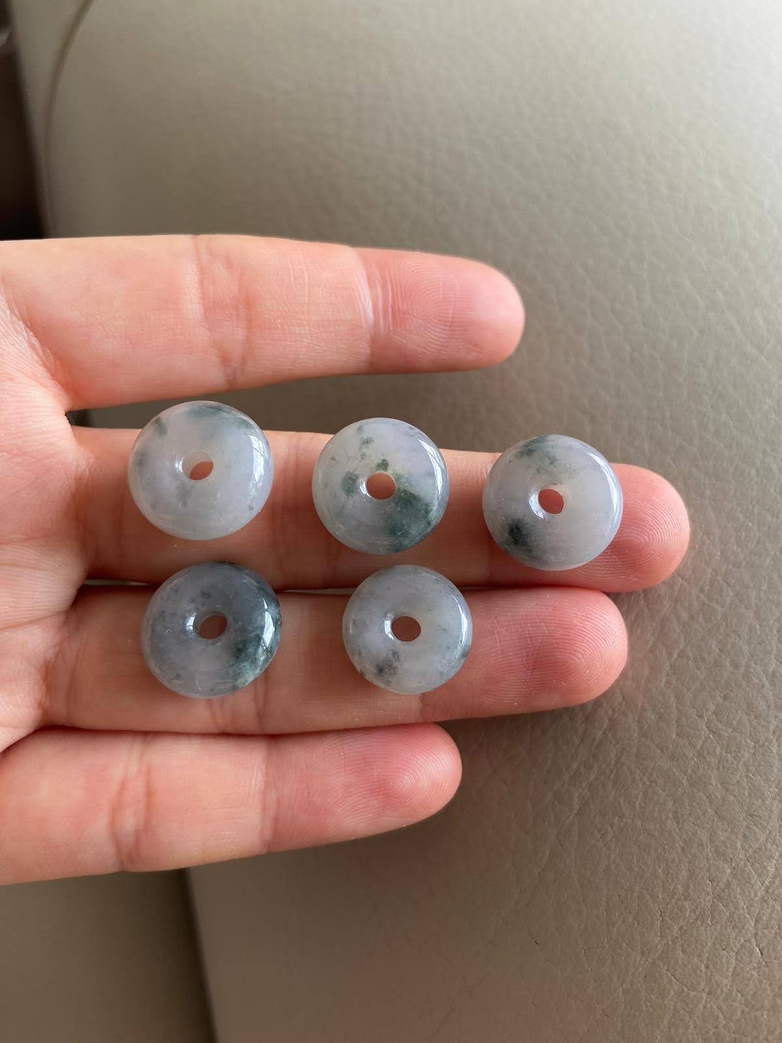 Jadeite Jade Donut Pendant, Smoky Gray, USD60 Each per Bead ...