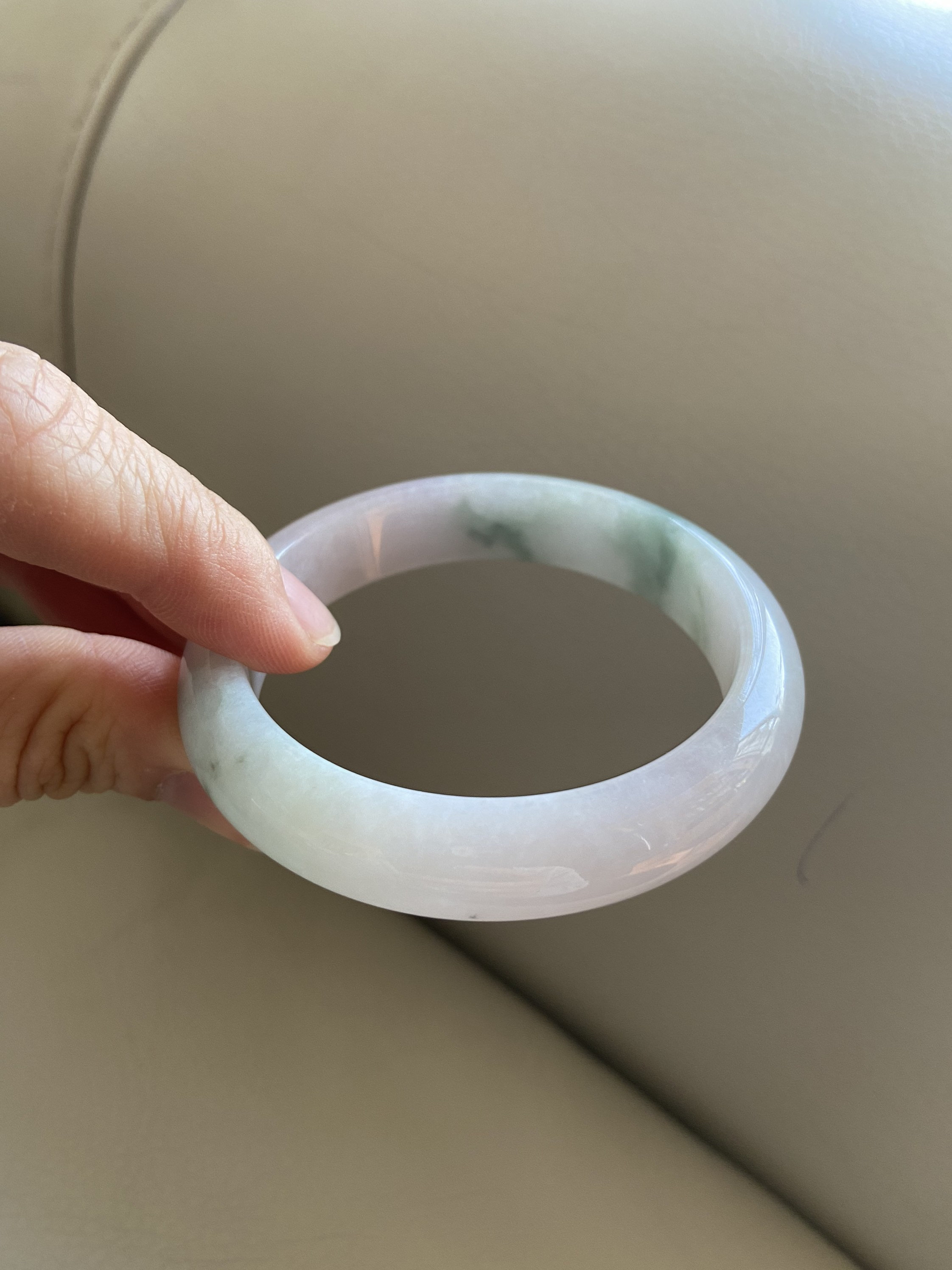 Jade Bangle 55.6mm 2.19 Round Shape Light Lavender & | Etsy