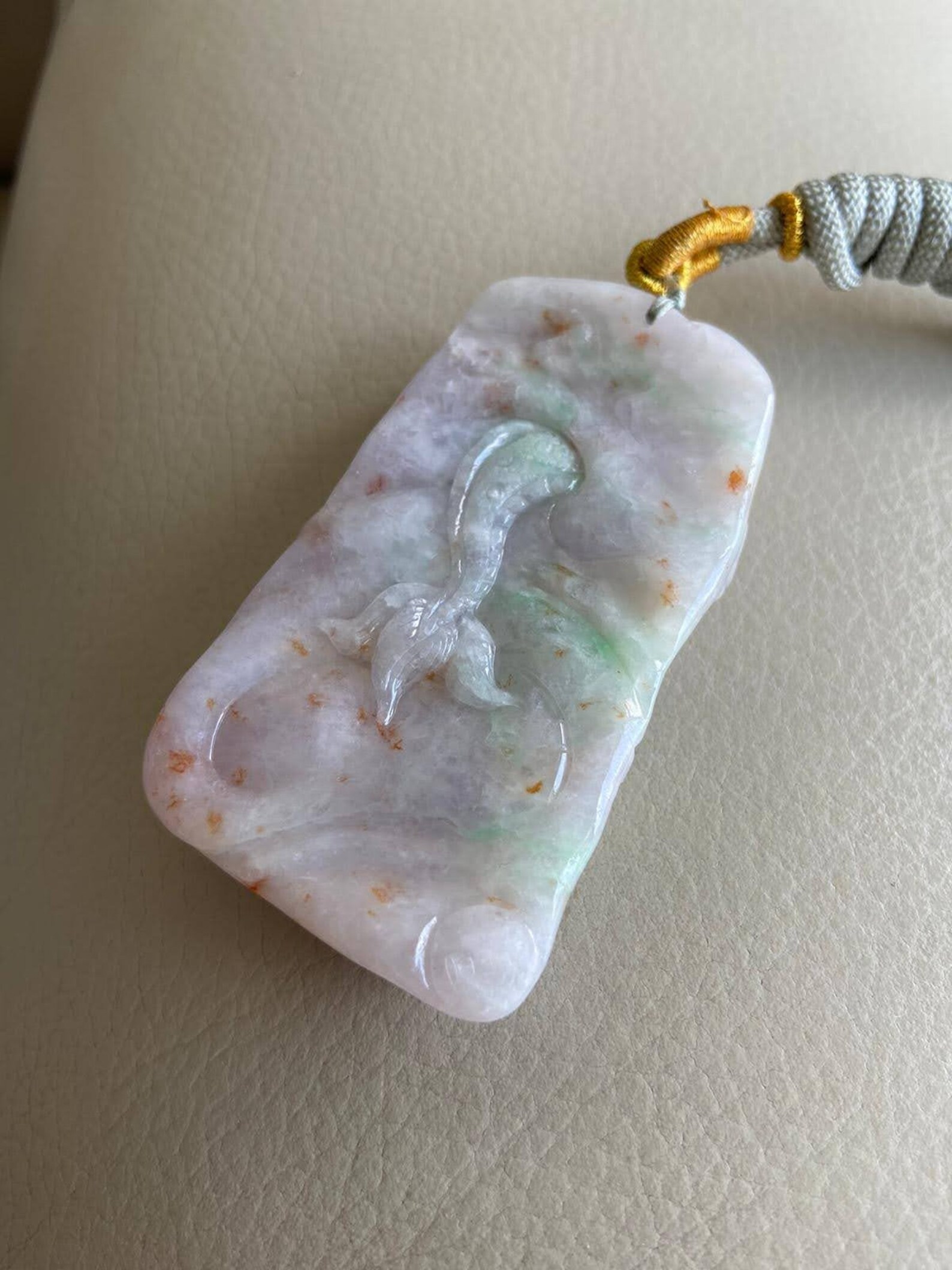 Chinese Dragon Jadeite Jade Pendant Light Lavender & Maroon - Etsy