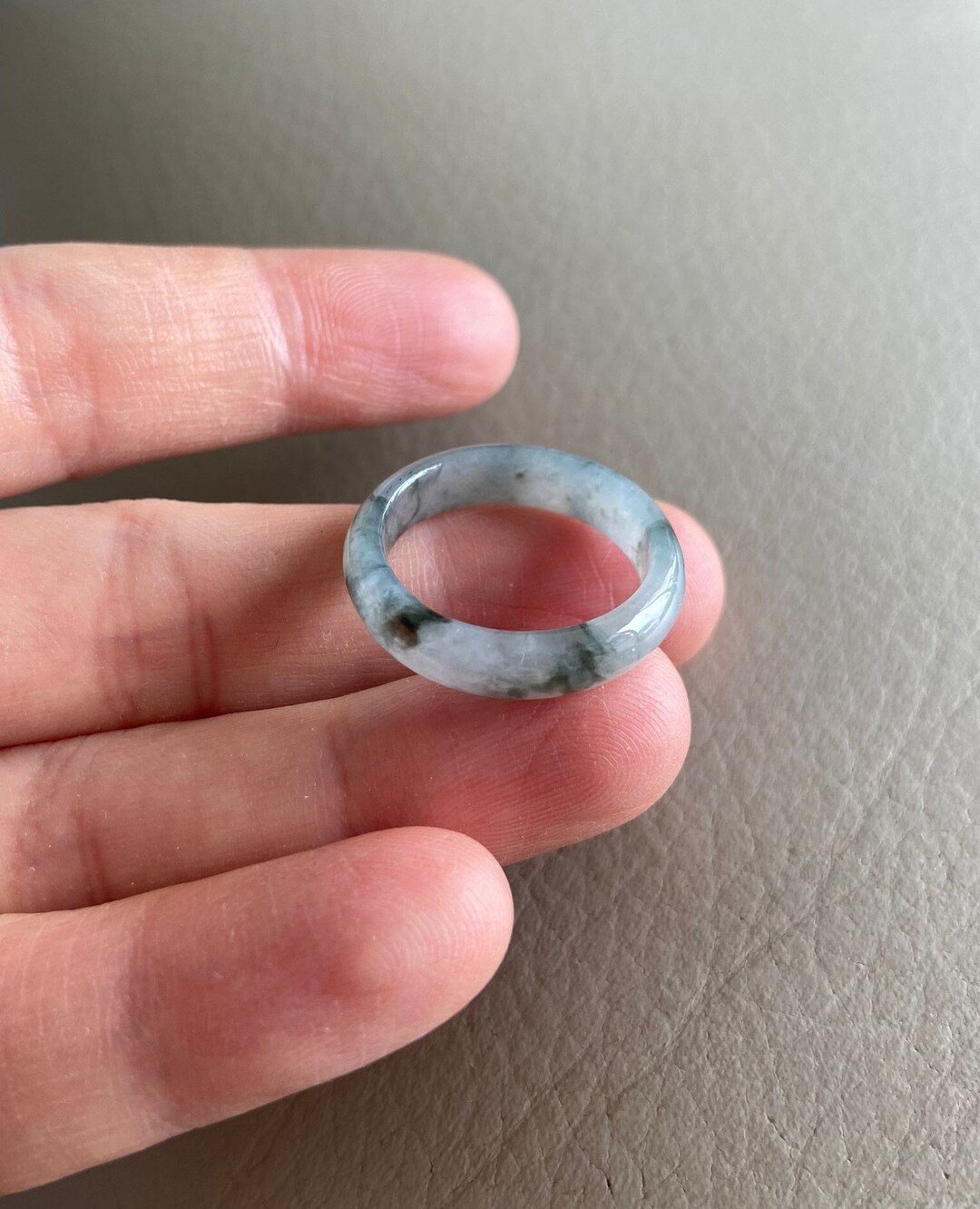 Jadeite Jade Ring, Size US 9, Light Green, Natural Grade A Jade ...