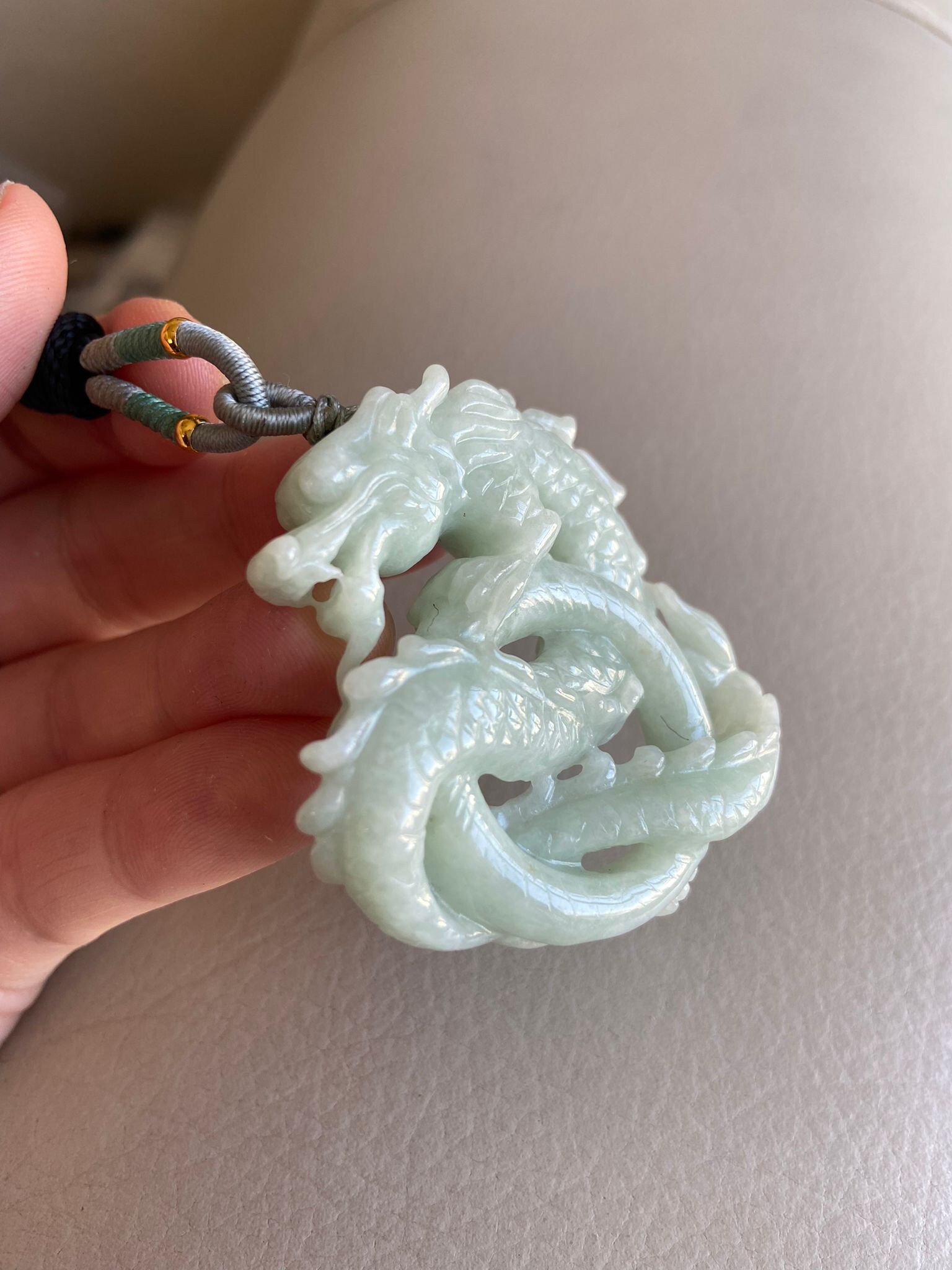 Chinese Dragon Jadeite Jade Pendant Light Green Natural - Etsy
