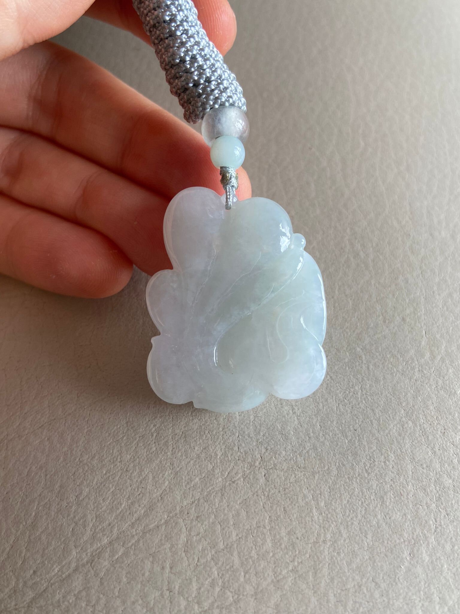 Nine-tailed Fox Jadeite Jade Pendant, Light Green, Natural Grade A Jade ...