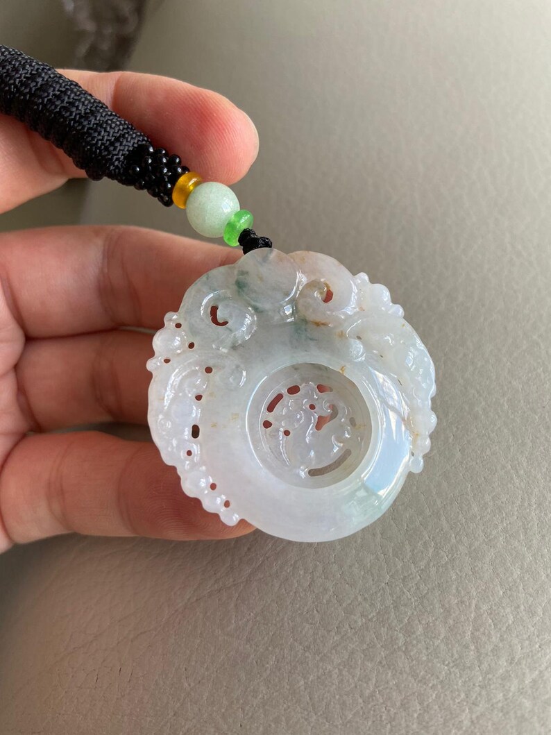 Goat Jadeite Jade Pendant, Light Green & Yellow, Natural Grade A Jade ...