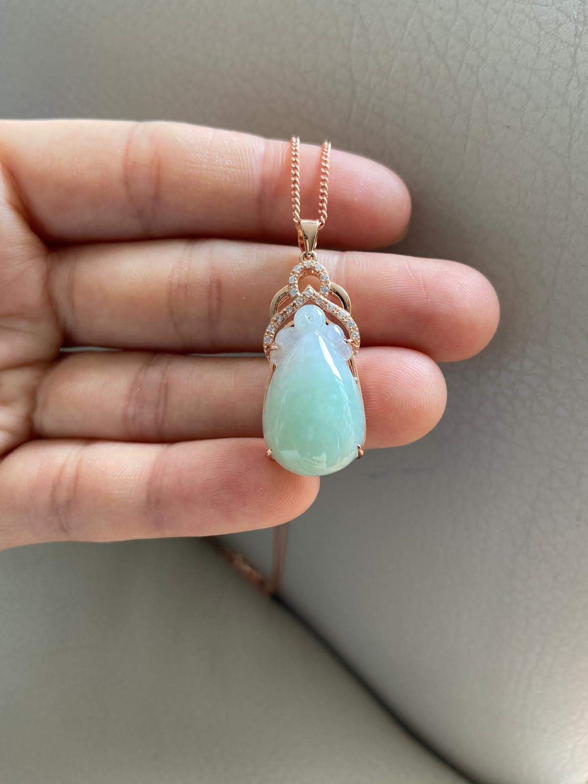 Jadeite Jade Peach Pendant Green Natural Grade A Jade | Etsy