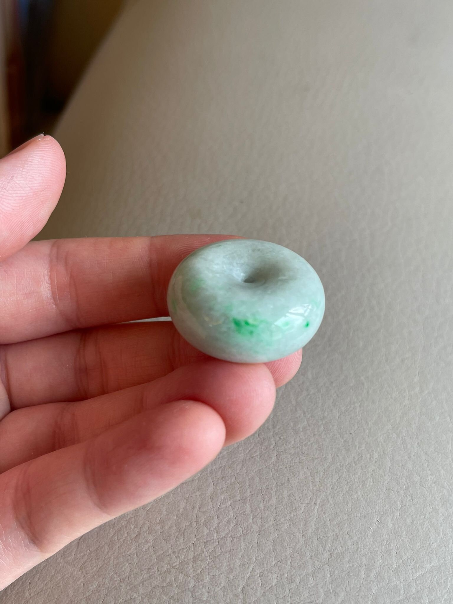 Jadeite Jade Donut Pendant Light Green Natural Grade A Jade - Etsy