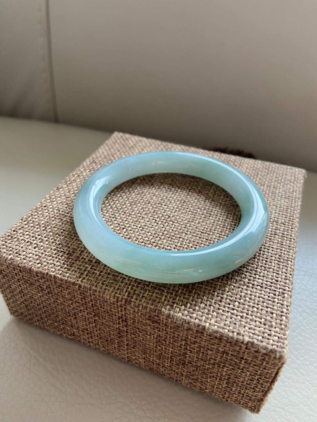 Jade Bangle 54.0mm (2.13"), Round Shape, Light Green, Natural Jadeite ...