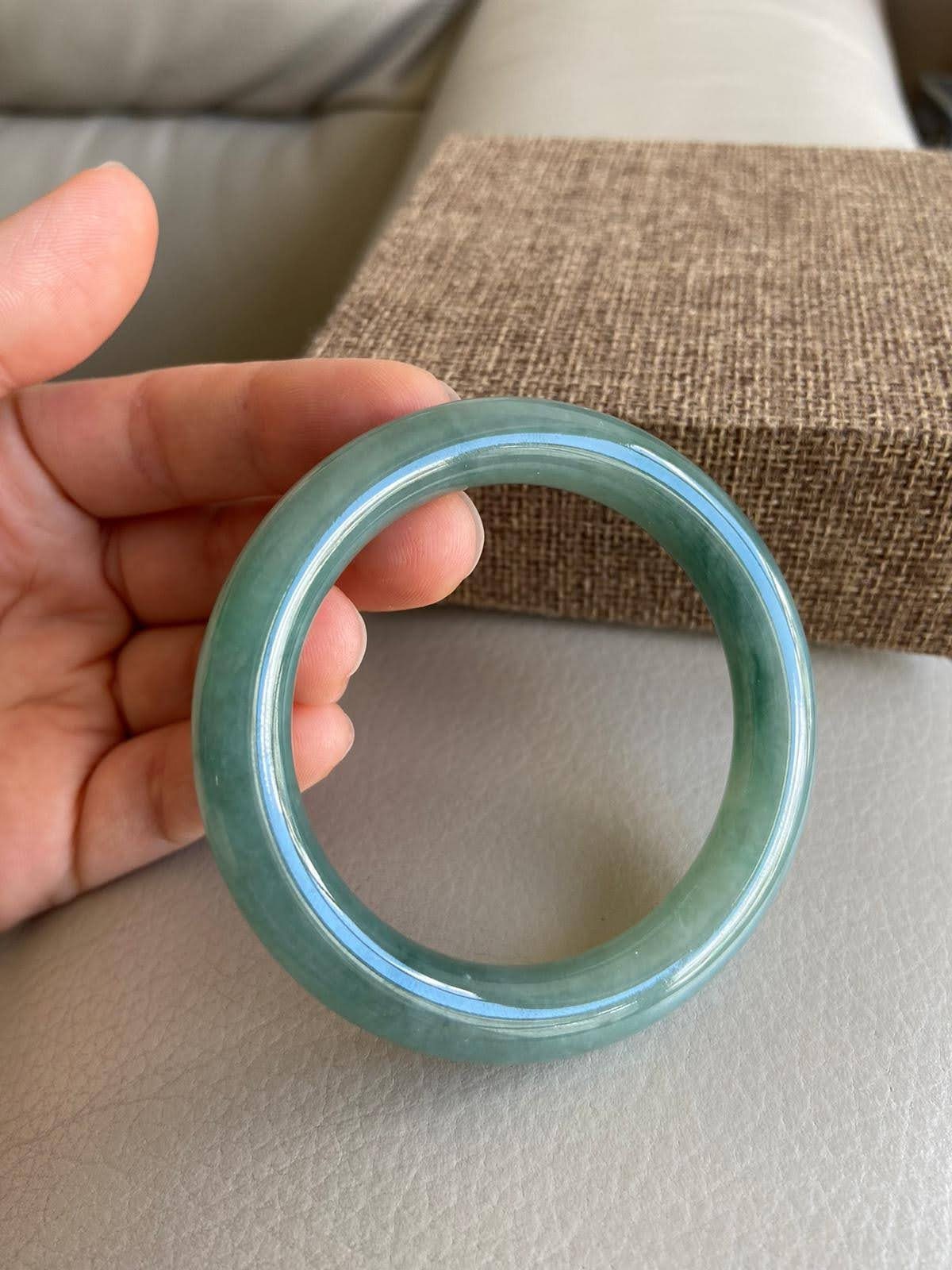 Jade Bangle 52.8mm 2.08 Round Shape Light Green - Etsy