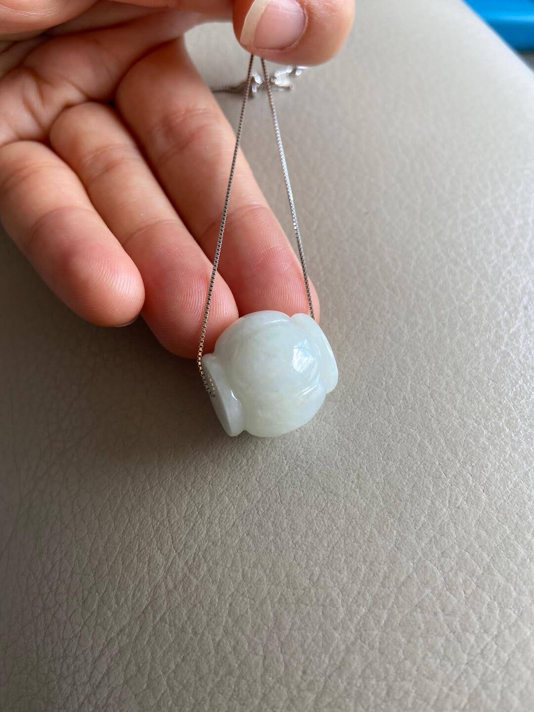 Barrel Bead Jadeite Jade Pendant for Necklace, Light Green, Natural ...