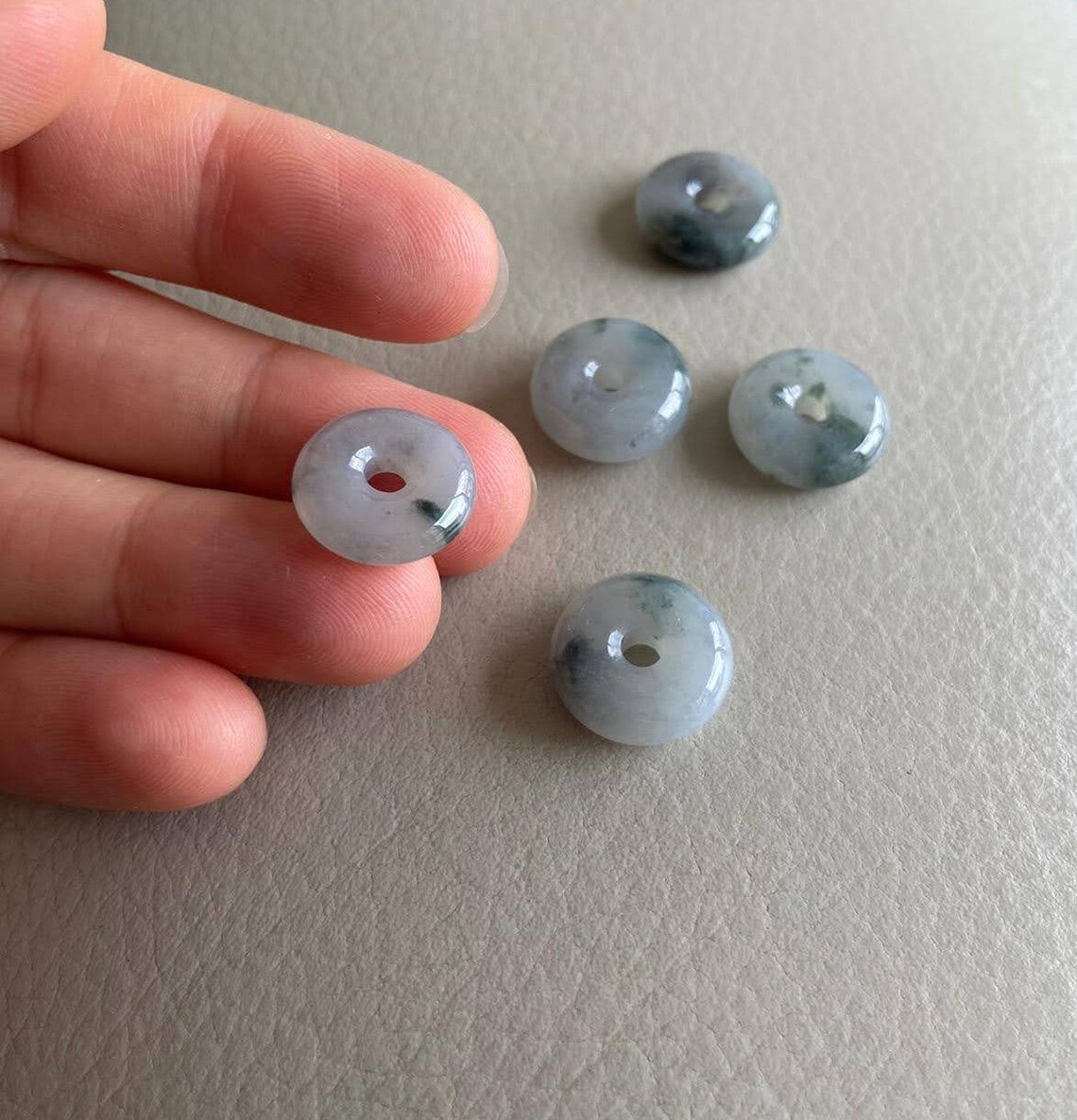 Jadeite Jade Donut Pendant, Smoky Gray, USD60 Each per Bead ...