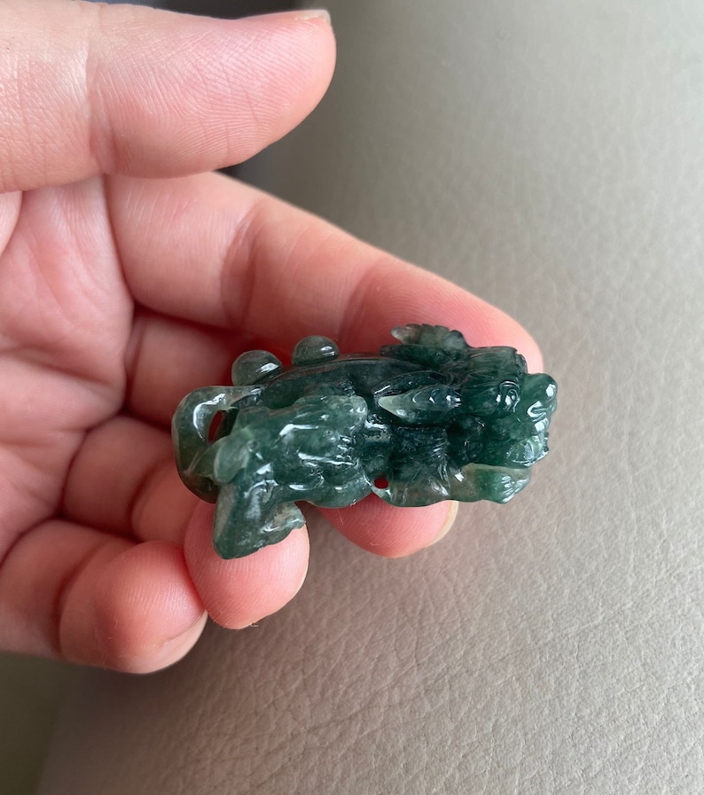 Chinese Pixiu 貔貅 Jadeite Jade Pendant Light Green Natural - Etsy