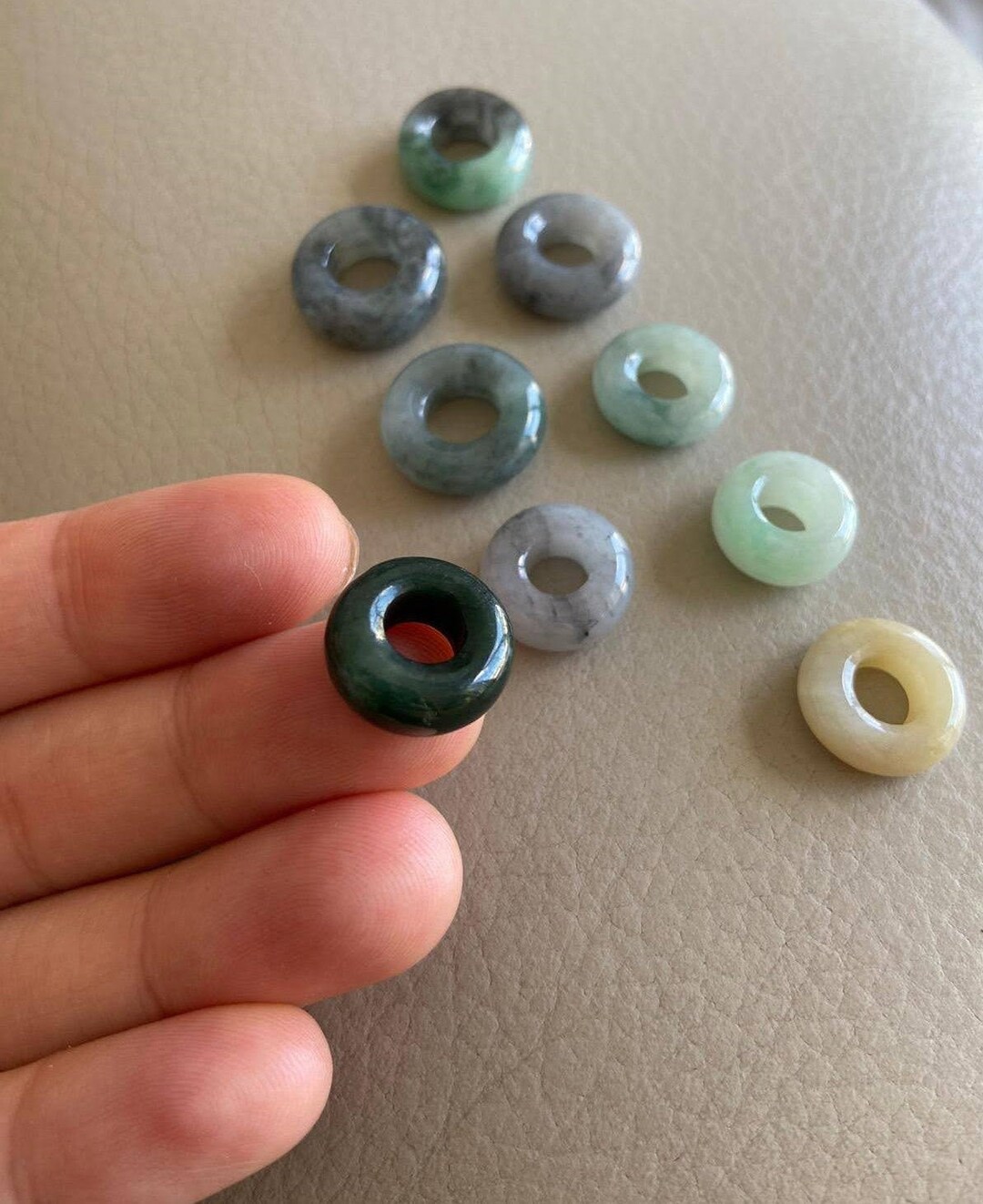 Jadeite Jade Donut Pendant, Multi Color, Natural Grade A Type A Jade ...