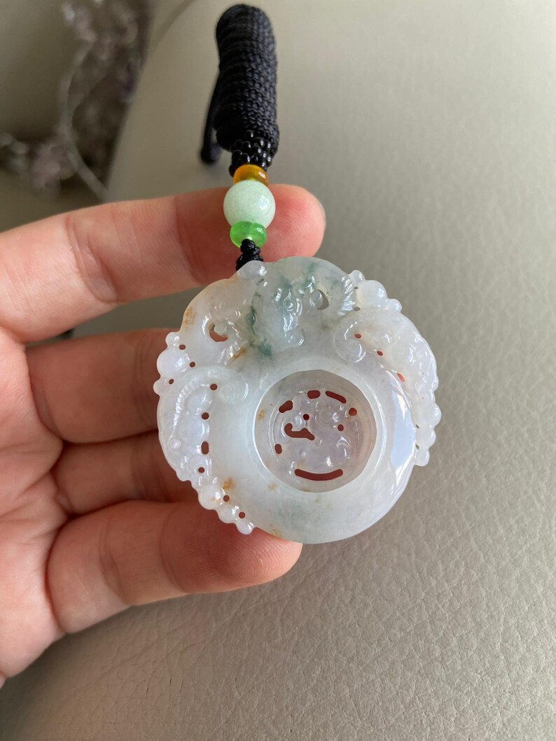 Goat Jadeite Jade Pendant, Light Green & Yellow, Natural Grade A Jade ...