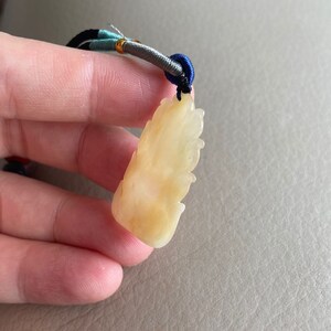 Nine-tailed Fox Jadeite Jade Pendant for Necklace, Yellow Brownish ...